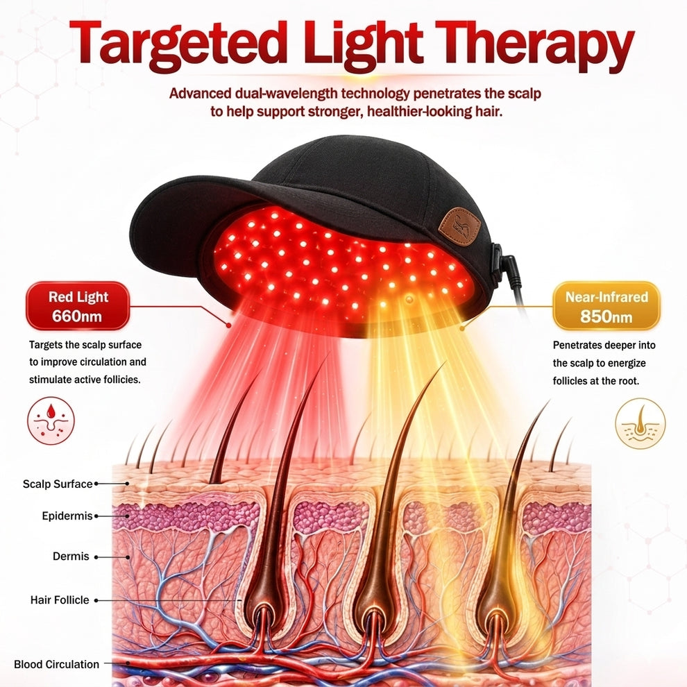 Red Light Therapy Cap (660nm LED) | LUMIVIA – Lumivia.Therapist